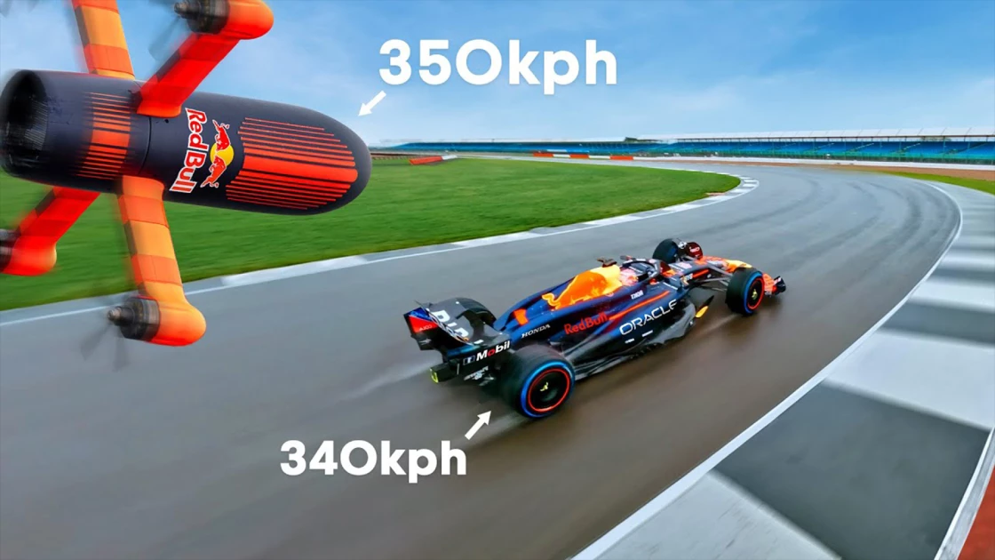 Το ταχύτερο drone του κόσμου πιάνει την F1 του Verstappen (ΒΙΝΤΕΟ ...